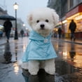 GASTROPOD Blue Full-Coverage Pet Raincoat,Belly Protection Dog Rain ...