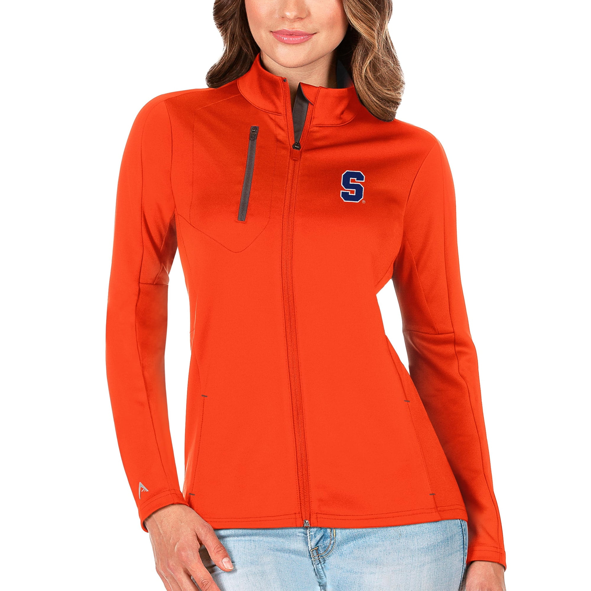 Women's Antigua Orange/Graphite Syracuse Orange Generation Full-Zip ...