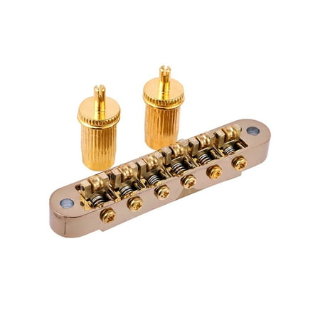 Ustyle Guitar Roller Saddle Bridge Adjustable Bridges with Post Hole ...