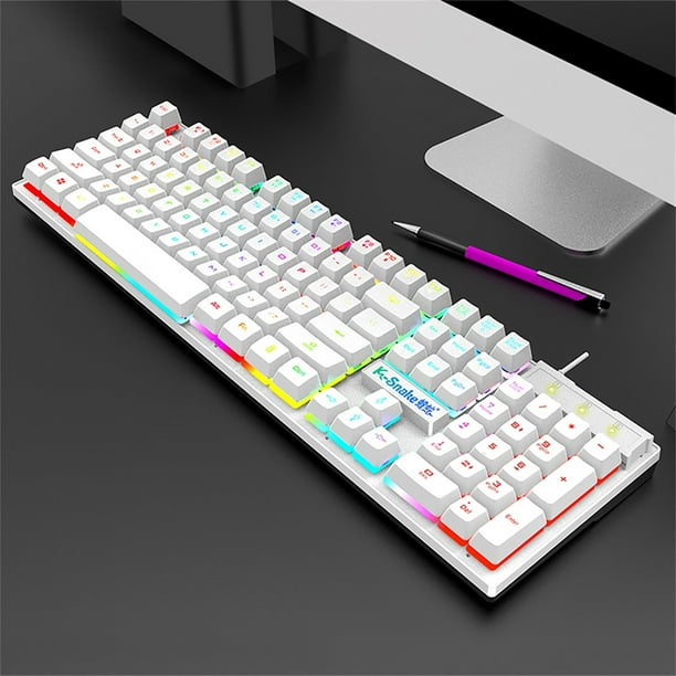 SuoKom Computer Keyboards Gaming Keyboard 104 Keys Wired USB Colorful ...