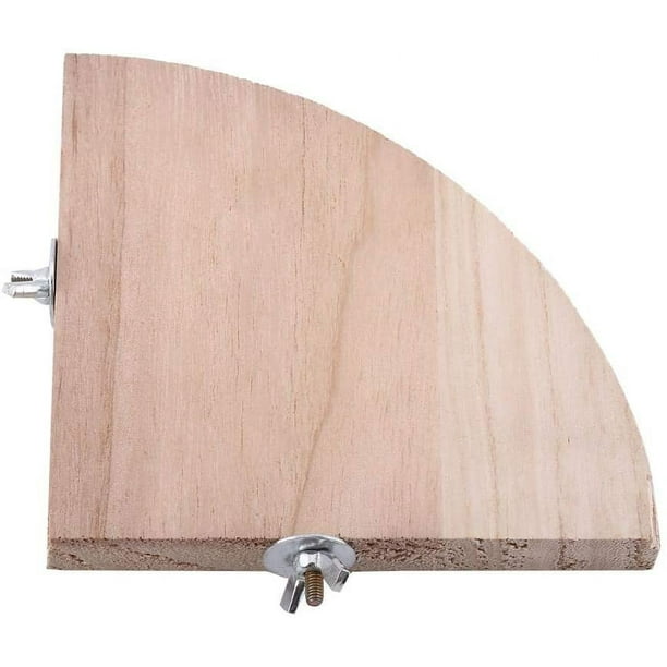 Bird Cage Corner Cage Perch Platform, Fan Shaped Wooden Bird Cage ...