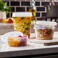 PLASTICPRO 8 Oz Twist Top Leakproof Food Storage Containers with Lids ...