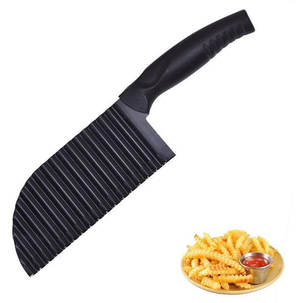 Wavy Stainless Steel Potato Cutter with Comfort Handle,Handheld Chipper ...