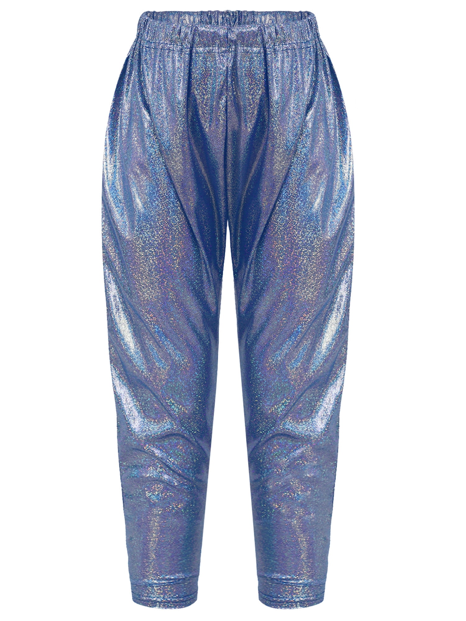 CHICTRY Kids Boys Shiny Metallic Harem Pants Jazz Hip Hop Performance ...