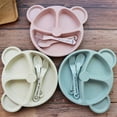 Kid Plate Set Toddler Plates Dinnerware Dinner Dish Set Baby Feeding ...