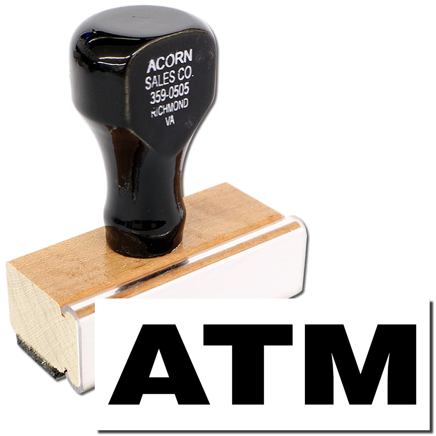 Bank Stamp Atm Rubber Stamp, Wooden Handle Rubber Stamp, Laser Engraved ...