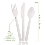 Ecovita 100% Compostable Disposable Cutlery Set- 380 Piece Eco Friendly ...