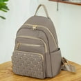 Faraee, Laptop Backpack Purse, Leather Mini Bookbag, Khaki - Walmart.com