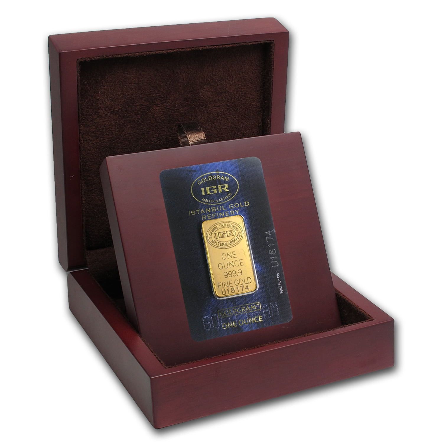 APMEX Wood Gift Box - IGR Gold Bar (w/Assay) - Walmart.com