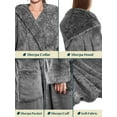 PAVILIA Women Hooded Plush Soft Robe | Fluffy Warm Fleece Sherpa Shaggy Bathrobe (L/XL, Gray ...