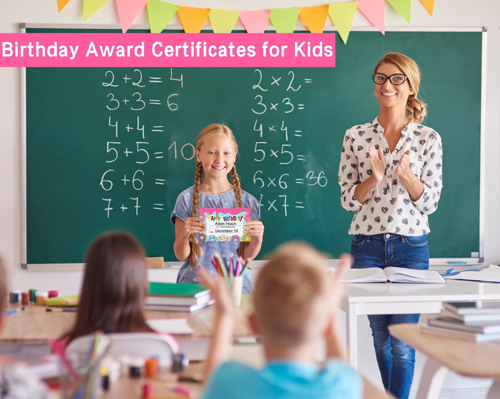 WaaHome 30PCS Birthday Certificates for Kids Classrom Happy Birthday ...
