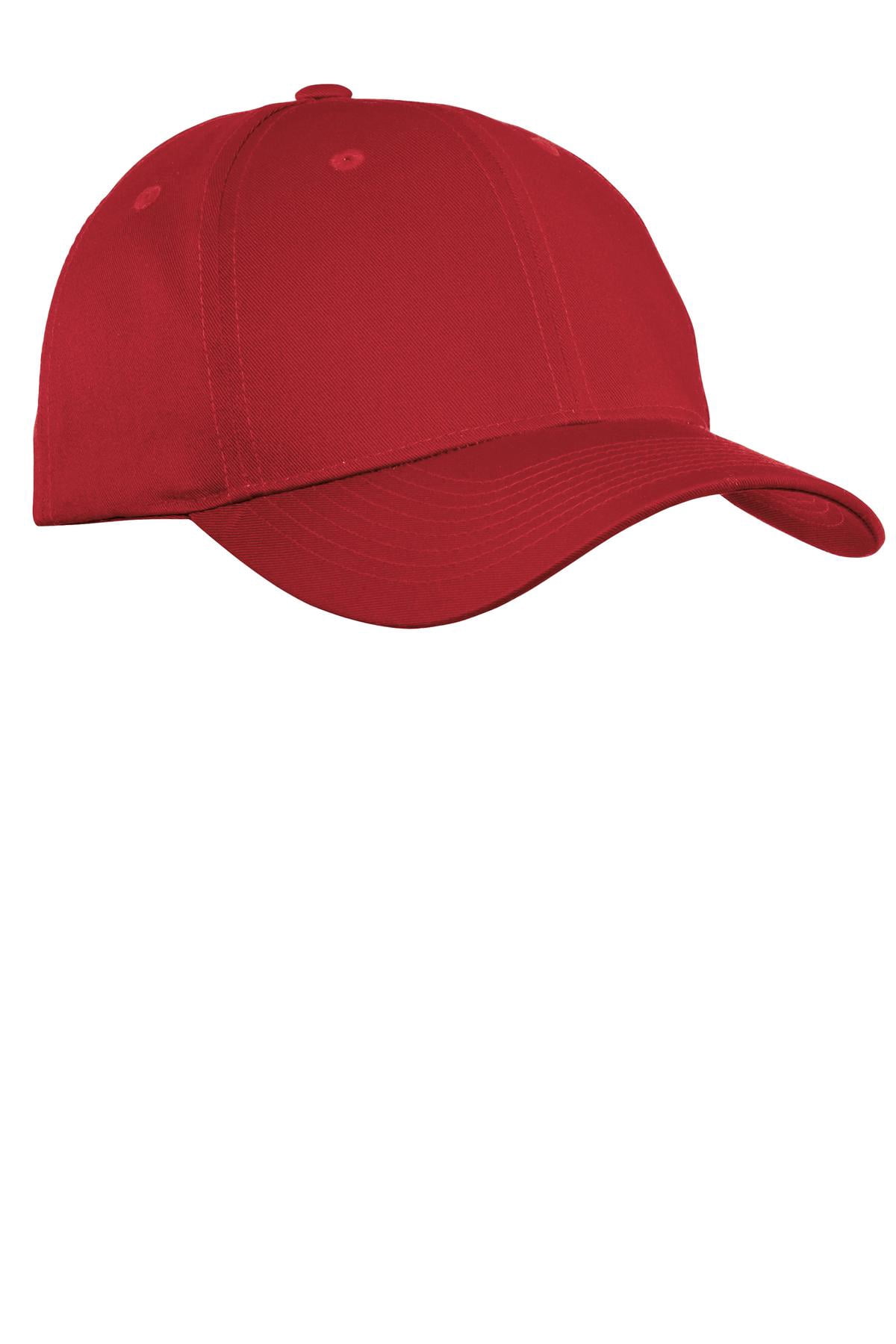 Port Authority Adult Unisex Regular Plain Cap Red One Size Fits All ...