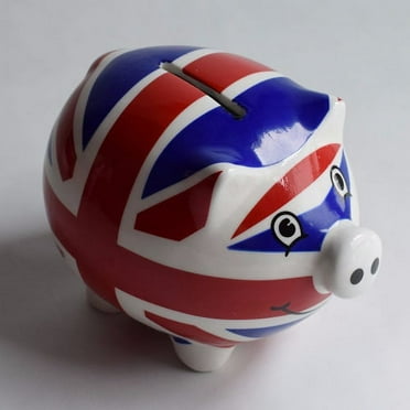 Sitting Pig on Cash Money Piggy Bank Coin Bank -D - Walmart.com