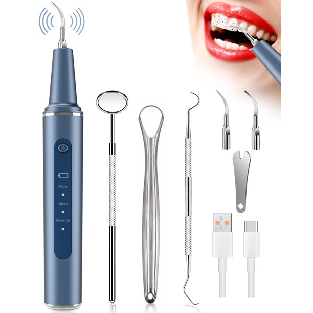 Plaque Remover for Teeth Cleaning Kit with LED Light Tartar Remover for ...