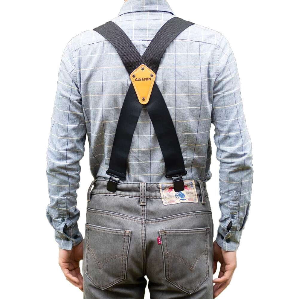 Crday Men's Industrial Strength Suspenders 2 inch Work Suspenders for ...
