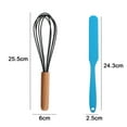 2 Piece Mini Kitchen Utensil Set- Silicone Kitchen Tools with wood ...