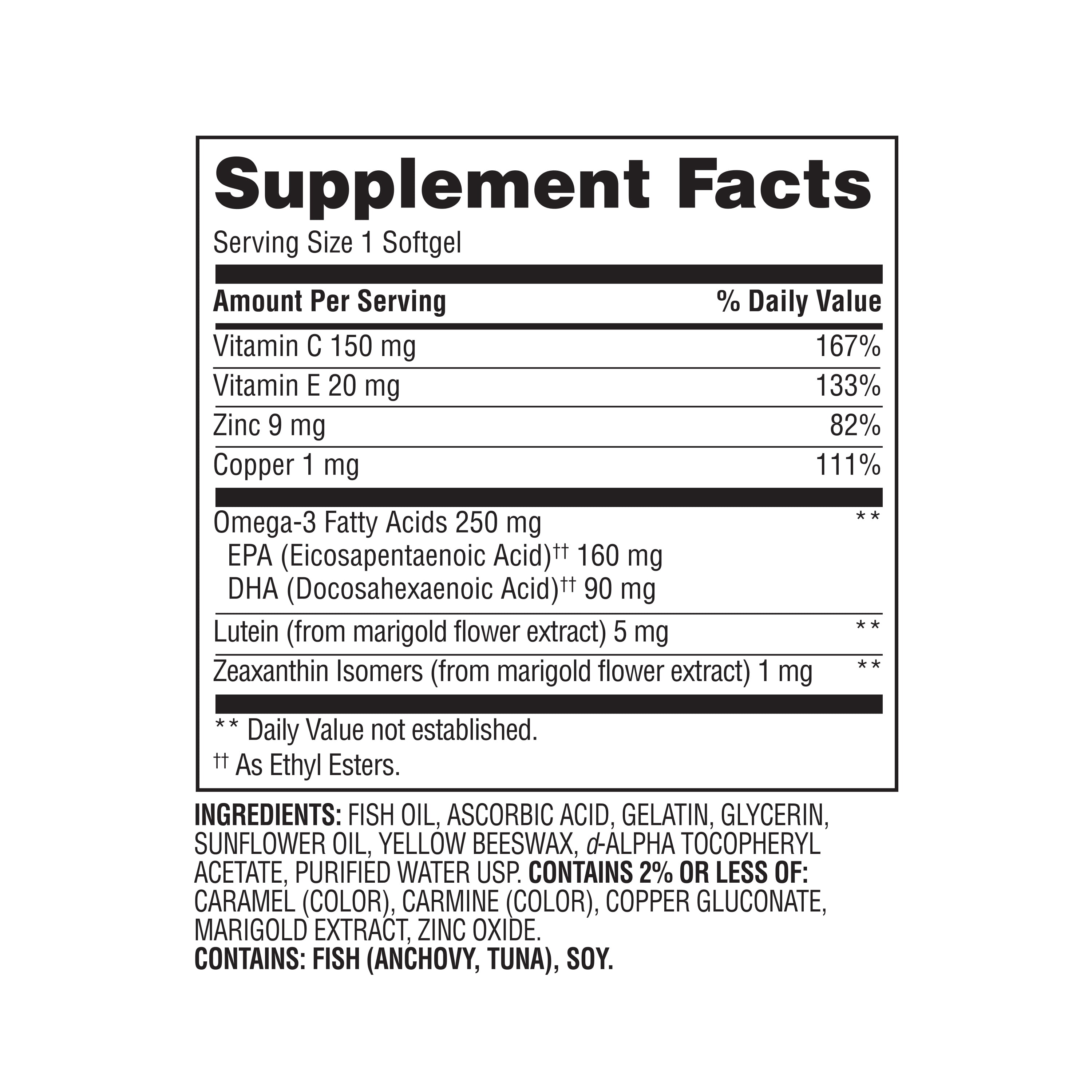 Buy Equate Vision Formula 50+ Softgels Dietary Supplement, 50 Count ...