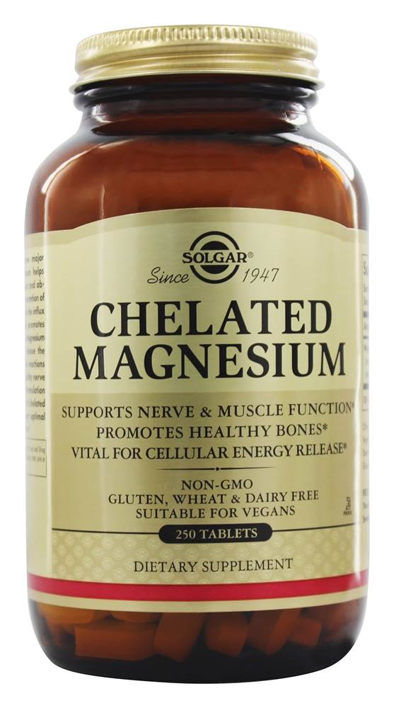 Solgar - Chelated Magnesium - 250 Tablets - Walmart.com - Walmart.com