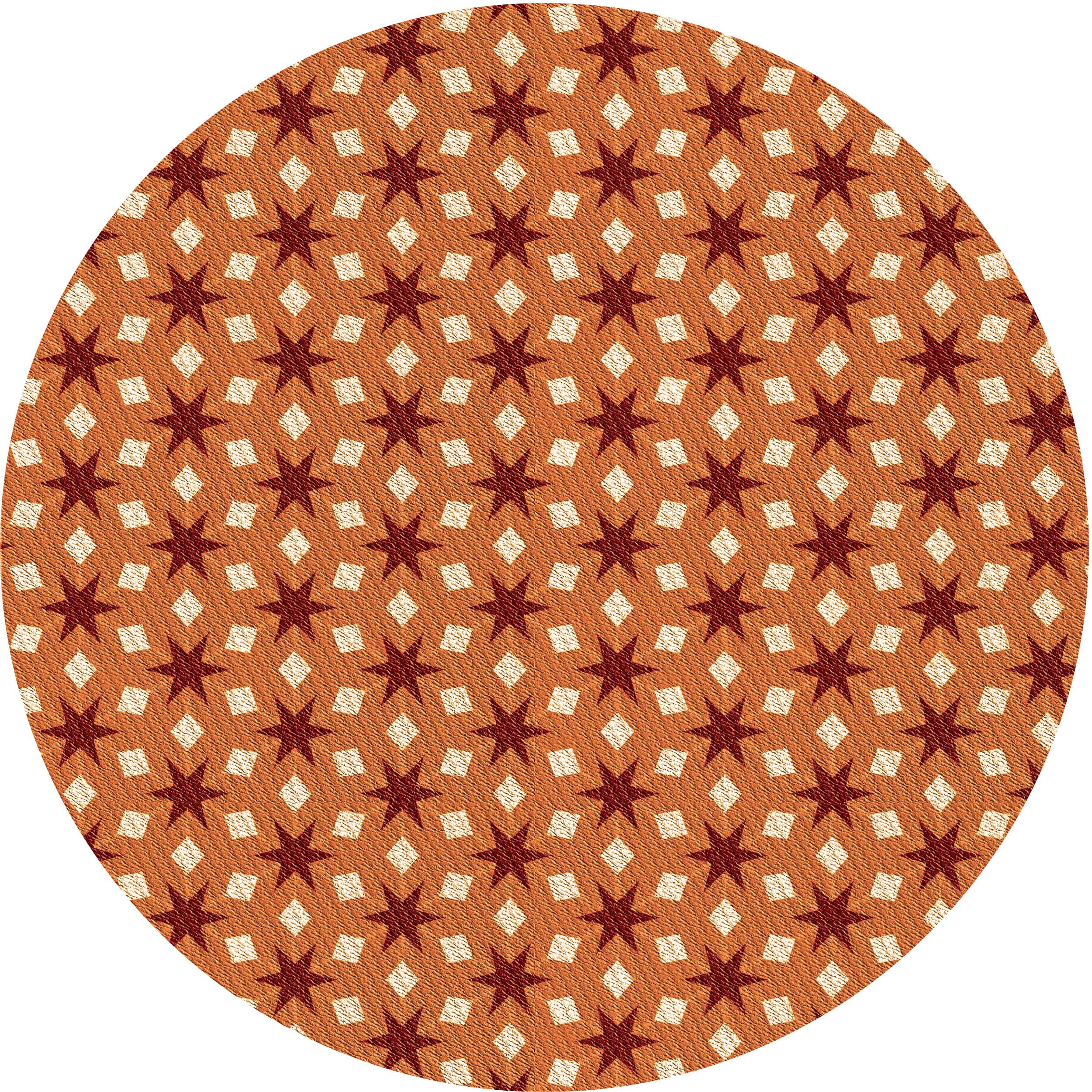 Ahgly Company Indoor Round Patterned Scarlet Red Area Rugs, 8' Round ...