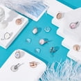1Box DIY Flat Round Leverback Earring Making Kit Dome Transparent Glass ...