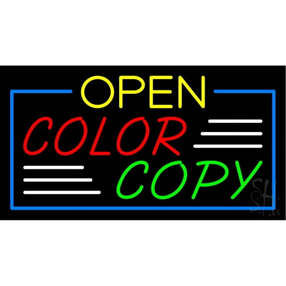 Blue Cocktails Open LED Neon Sign 20 x 37 - inches, Clear Edge Cut ...