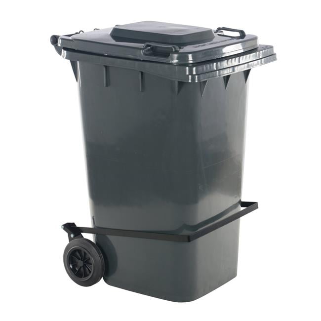 Vestil Manufacturing TH-64-GY-FL 64 gal Polyethylene Trash Can with Lid ...