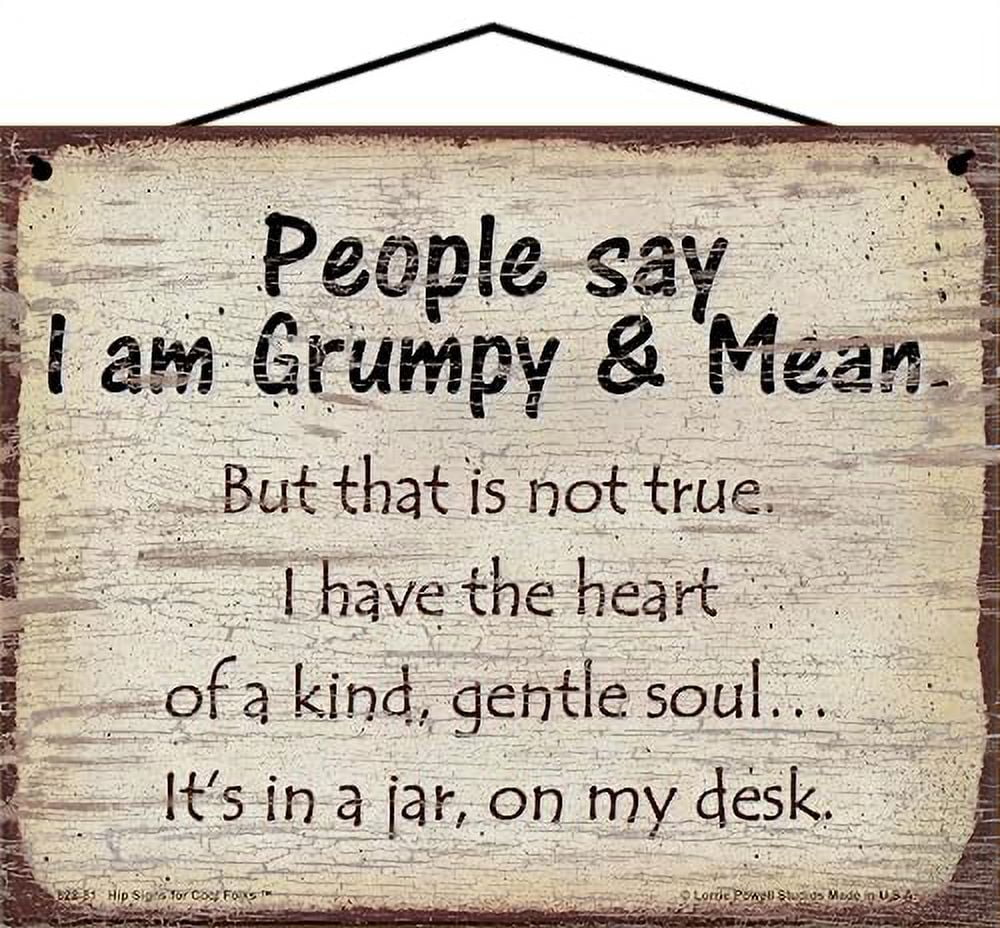8x10 Vintage Style Sign for Dark Humor Enthusiasts "People Say I am ...