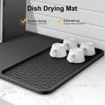 Coffee Bar Mat with Detachable Drying Mat, 24''x16'' Large Silicone Non ...