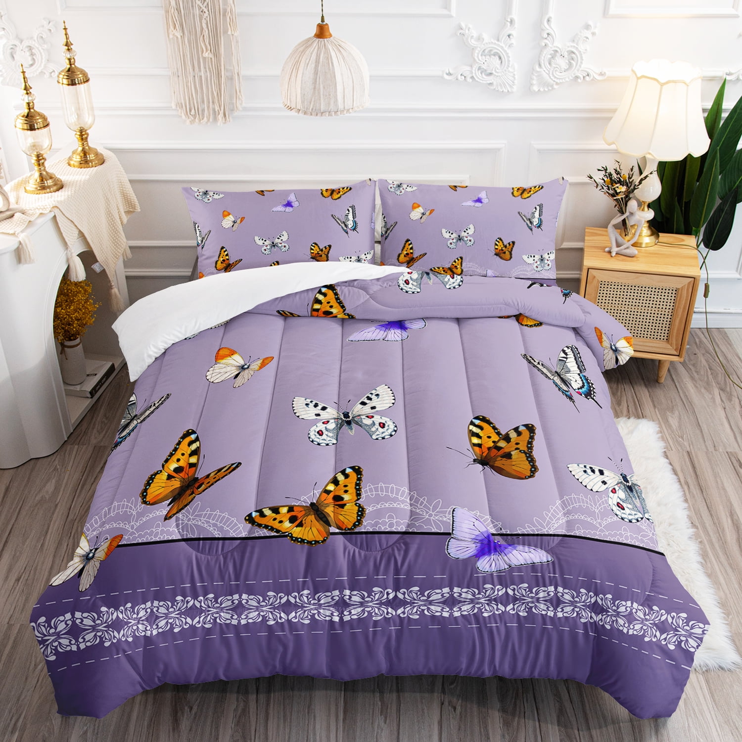 Hosima 3-Piece 3D Digital Comforter With Pattern Composed Of Multiple ...