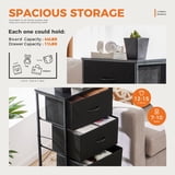 CONCETTA 4 Drawer Dresser, Fabric Storage Tower with Wood Top, Bedroom ...