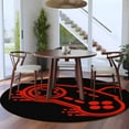 Round Rugs 5 Ft, Red Game Controller Non Slip Area Rugs for Kitchen ...