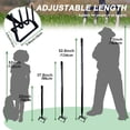 4-Tines Rake and Stirrup Hoe - Adjustable Long Handle Scuffle Loop Hula ...