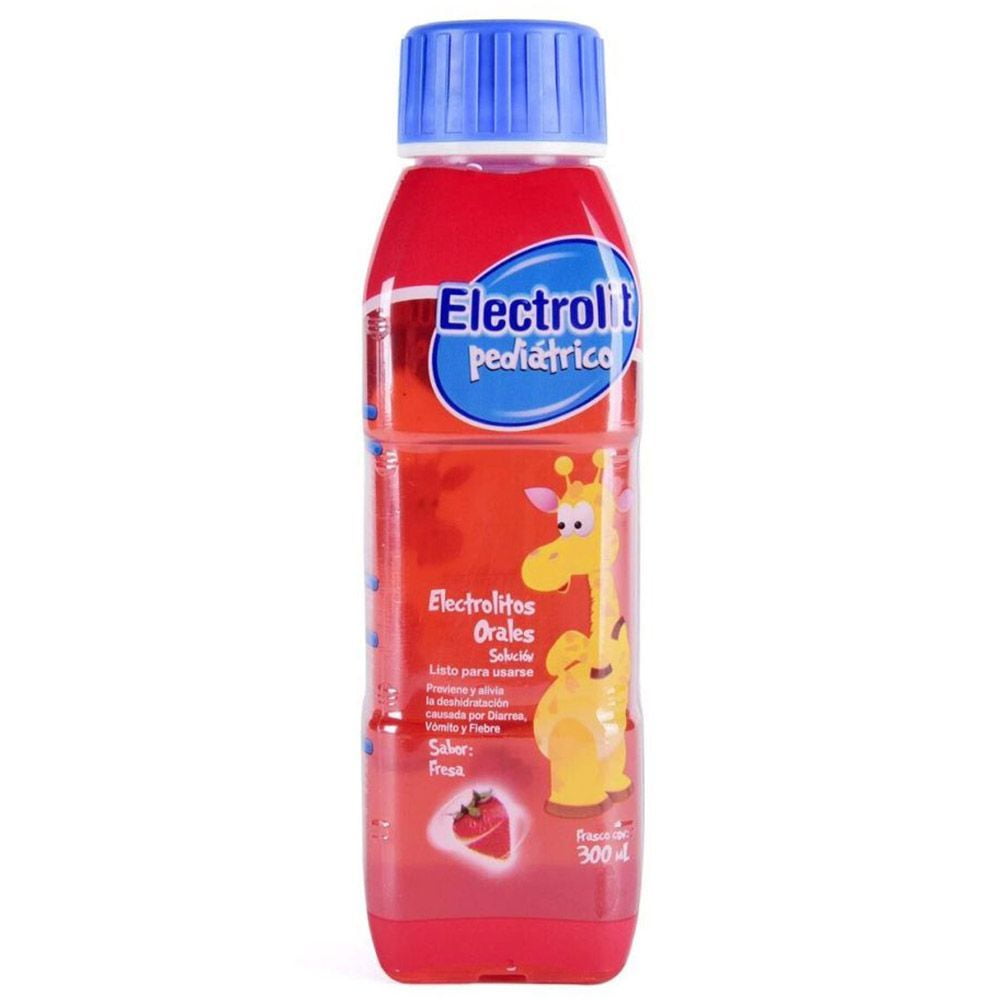 Electrolit Pediátrico Suero Oral Botella Con 300mL Sabor Fresa ...