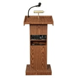 Oklahoma Sound Orator Floor Lectern, Medium Oak - Walmart.com