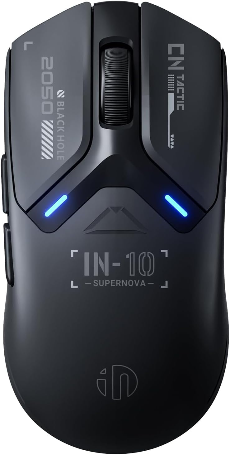 IN10P Lightweight Wirels Gaming Mouse, Tri-Mode 2.4G/ USB-C Wired ...