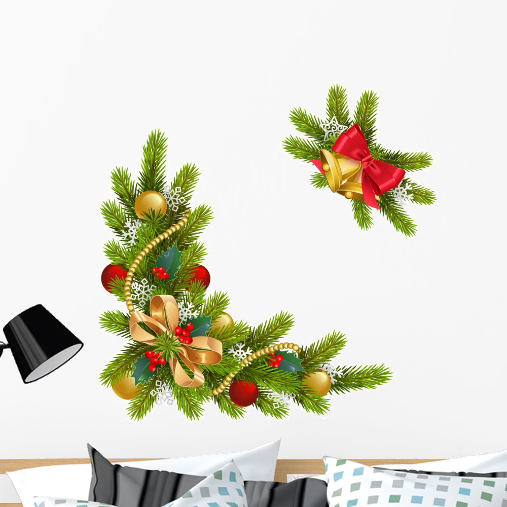 Vector Fir Corner with Wall Decal Sticker Set Wallmonkeys Peel and ...