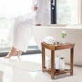 Shower Foot Rest 14in, Waterproof Corner Shower Stool with Storage for ...