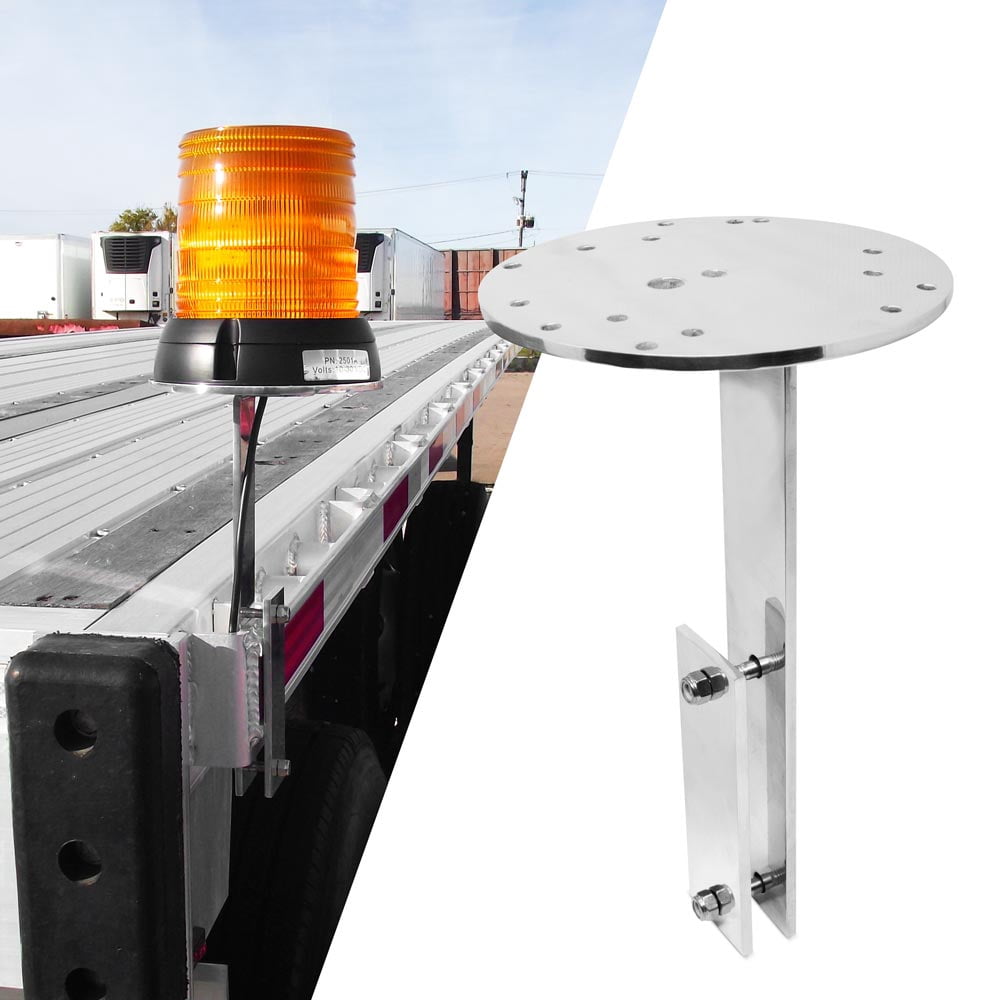 Aluminum Warning Light Beacon Mounting Bracket For Flatbed Trailers ...