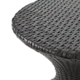 Rattan Hourglass Side Table for Patio, Outdoor 16-inch Wicker End Table ...