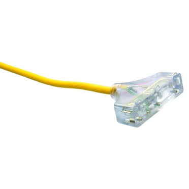Coleman Cable 2549SW0022 100' Yellow & Purple 12/3 Outdoor Extension ...