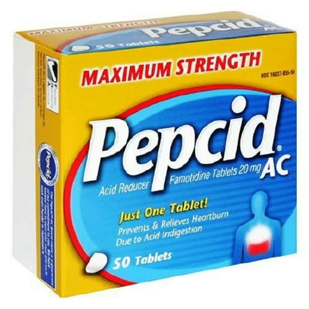 Pepcid® AC - Antacid - 20 mg Strength - Tablet - 50 per Box - Walmart.com