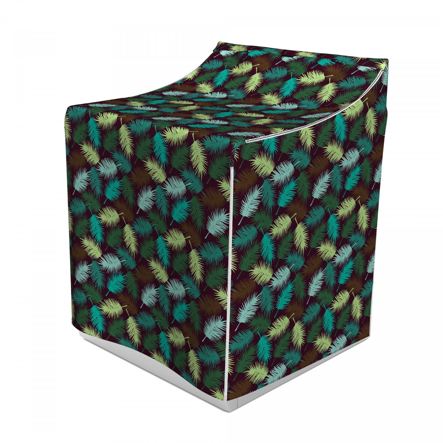 Tropical Washer Cover, Exotic Torbay Palm Tree Leaves Silhouette ...