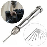 Mini Aluminum Pin Vise Hand Push Drill Chuck for Jewelry Tool + 10Pc ...