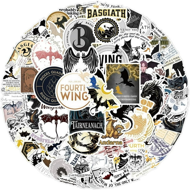 Fourth Wing Stickers 100pcs Cool Aesthetic Cartoon Dragons Stickers for ...