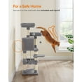 Feandrea 44.1" Cat Tree Cat Tower with 11 Scratching Posts Multi-Level ...