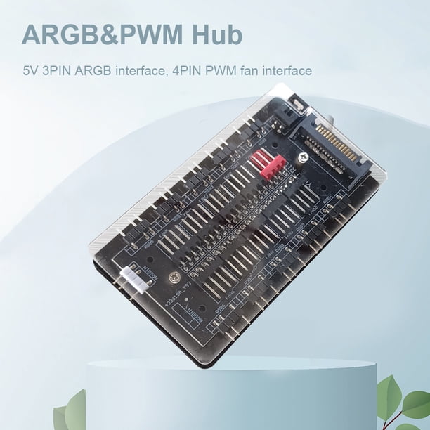 TB&W 10-in-1 ARGB Cable Splitter Hub Synchronization ARGB PWM Hub for ...