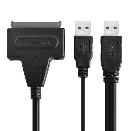 2.5" 22P 2.0 USB to SATA Cable Serial ATA Adapter For HDD/SSD Laptop ...