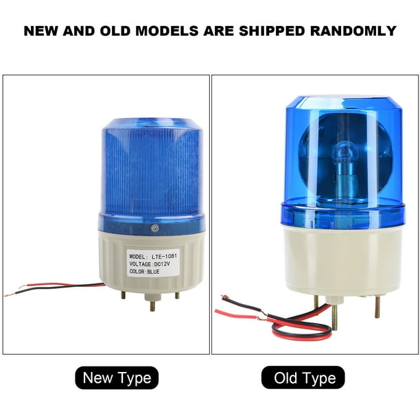 Red Warning Light,DC 12V Flash Rotary Rotary Warning Light Warning ...