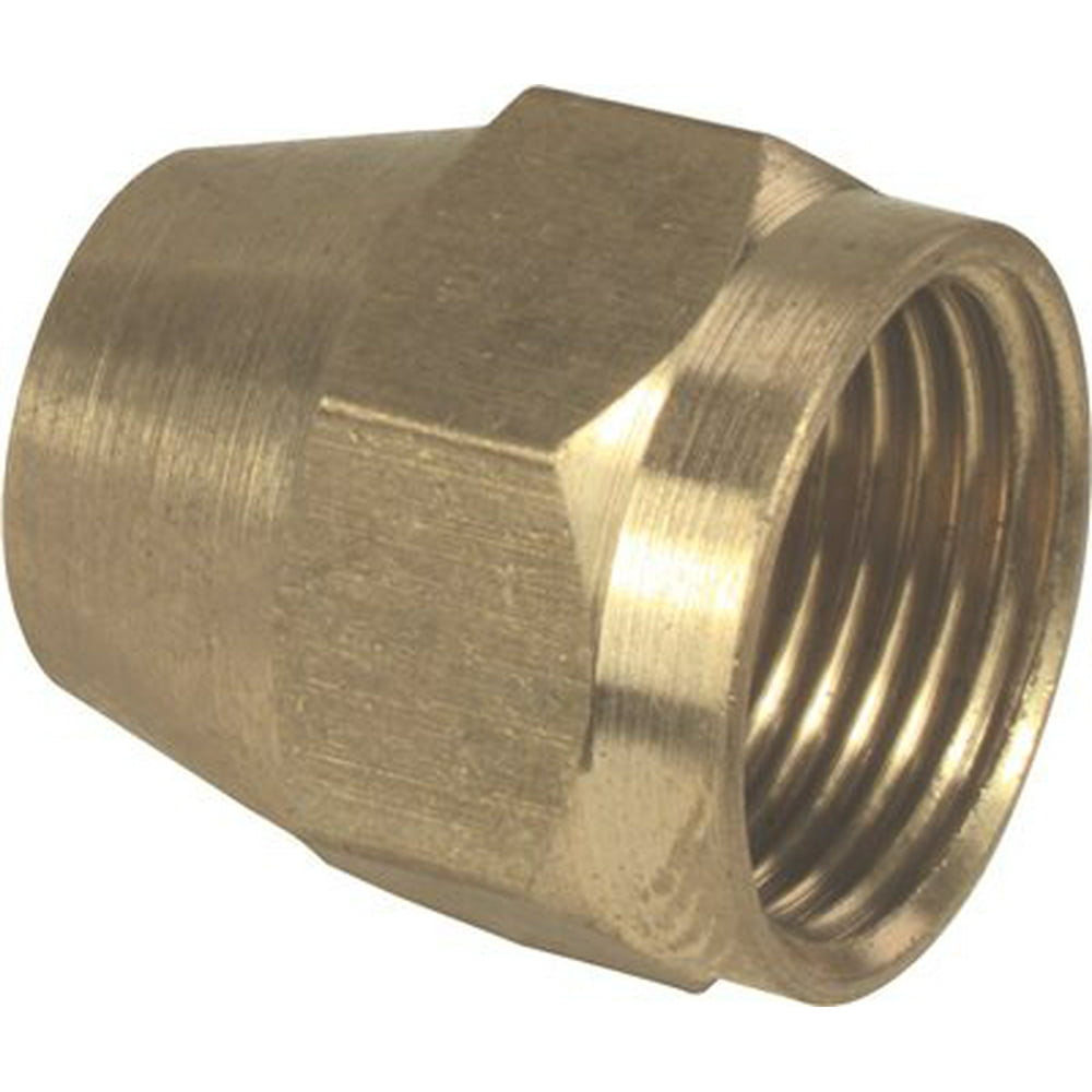 PROPLUS® BRASS FLARE NUT FINE THREAD, 3/8 IN. X 9/16 IN., 24 THREAD per ...