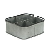 Cheungs FP-4050 Rectangular Metal Gray Bucket With 4 Slots And 2 ...